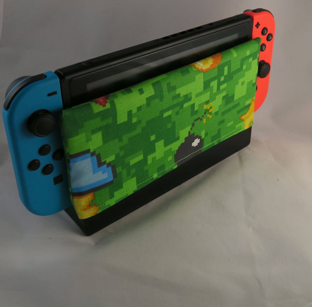 Nintendo Switch 8 Bit Dock Sock Cover for Switch Dock Pixel Art Cozy ...