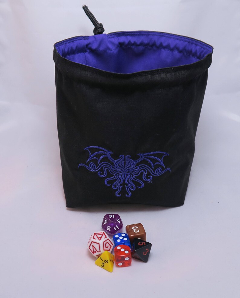 Purple Cthulhu Dice Bag HP Lovecraft Tile Pouch | Etsy