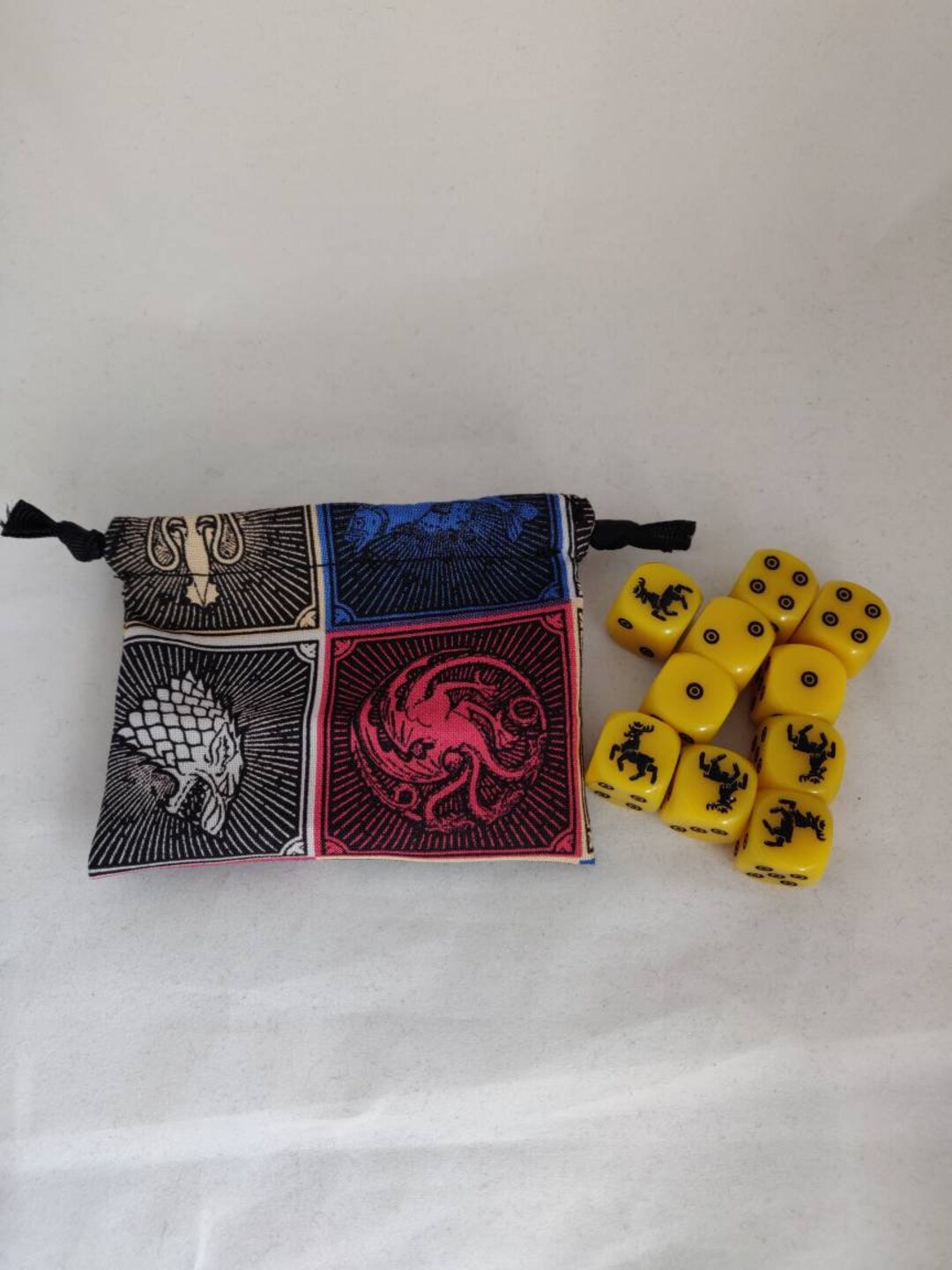 A Song of Ice and Fire Dice Pouch, Cotton Bag for Dice, Small Dice Bag ...