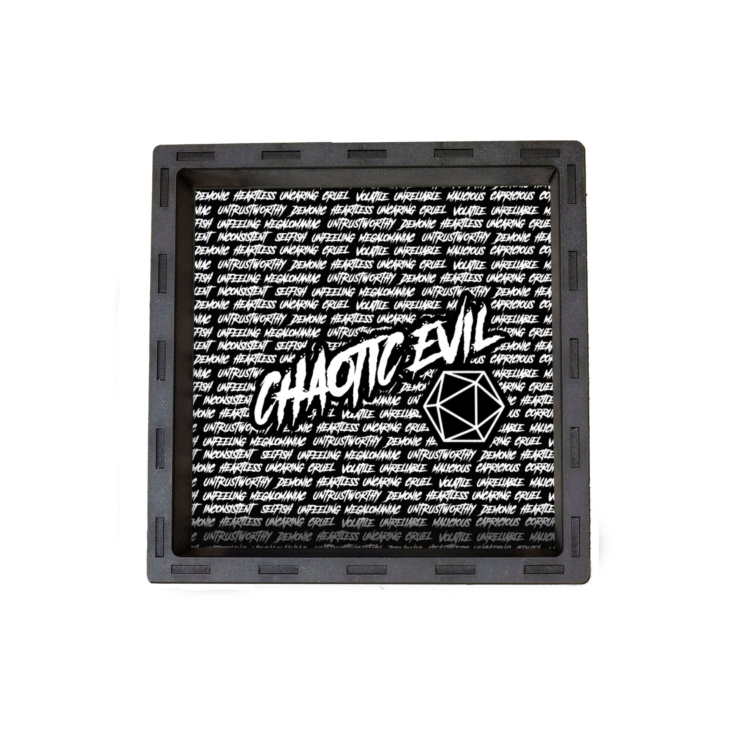 Chaotic Evil Character Alignment Dice Tray D&D Gaming Black - Etsy