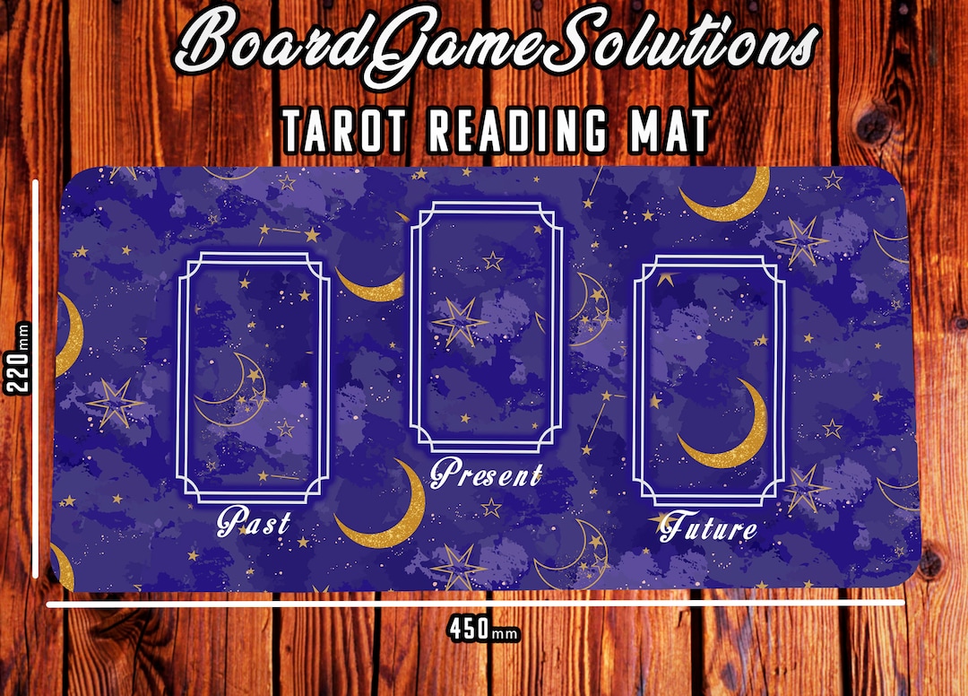 Purple Tarot Card Mat, Patterned Cloth Mat for Tarot Card Readings ...