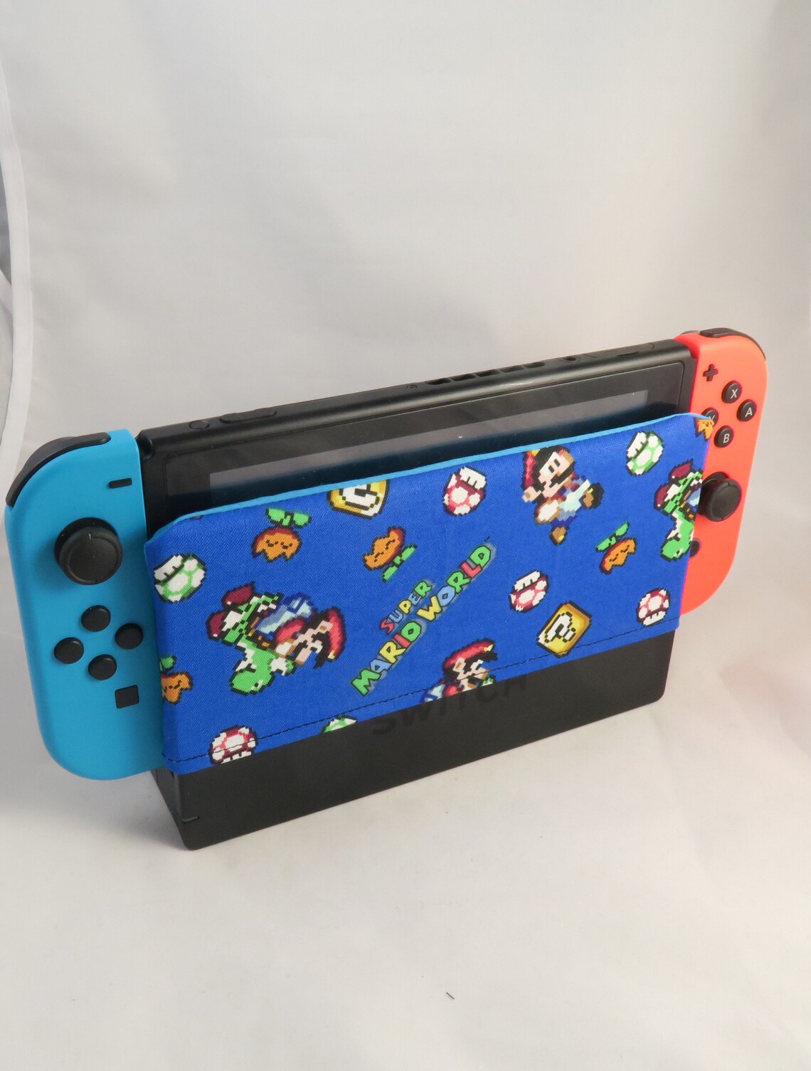 Super Mario Nintendo Switch Dock Cover Blue Dock Sock | Etsy UK