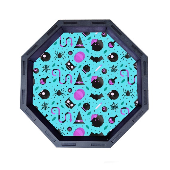 Black Witches Potions Dice Tray Octagon Game Tray Large | Etsy