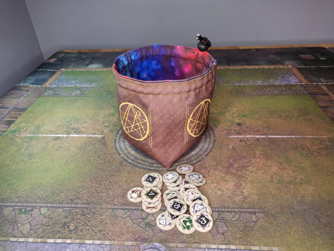 Eldritch Sign Token Bag: Cotton Drawstring Dice Bag - Etsy