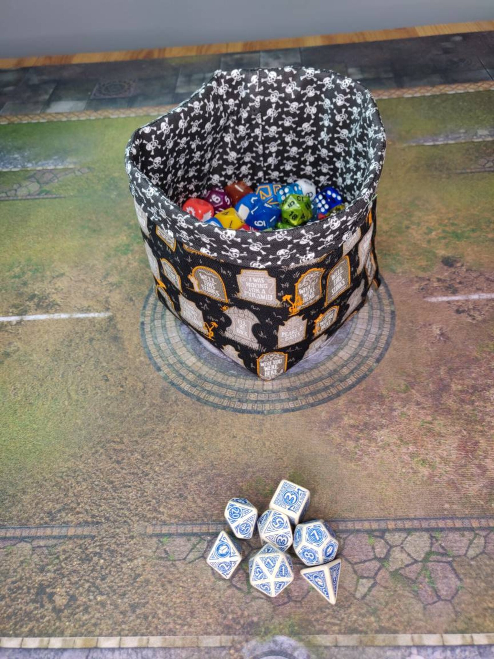 Graveyard Dice Bag Occult Tile Pouch Treasure Nest - Etsy