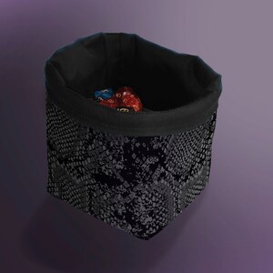 Snakeskin Effect Dice Bag, Snake Storage Bag, Animal Print Bag of ...