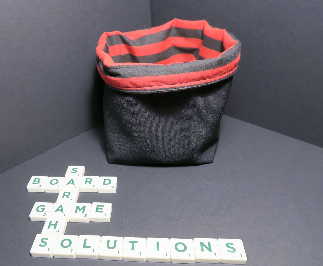 Red Striped Dice Bag: Scrabble Tile Pouch, Board Game Storage - Etsy