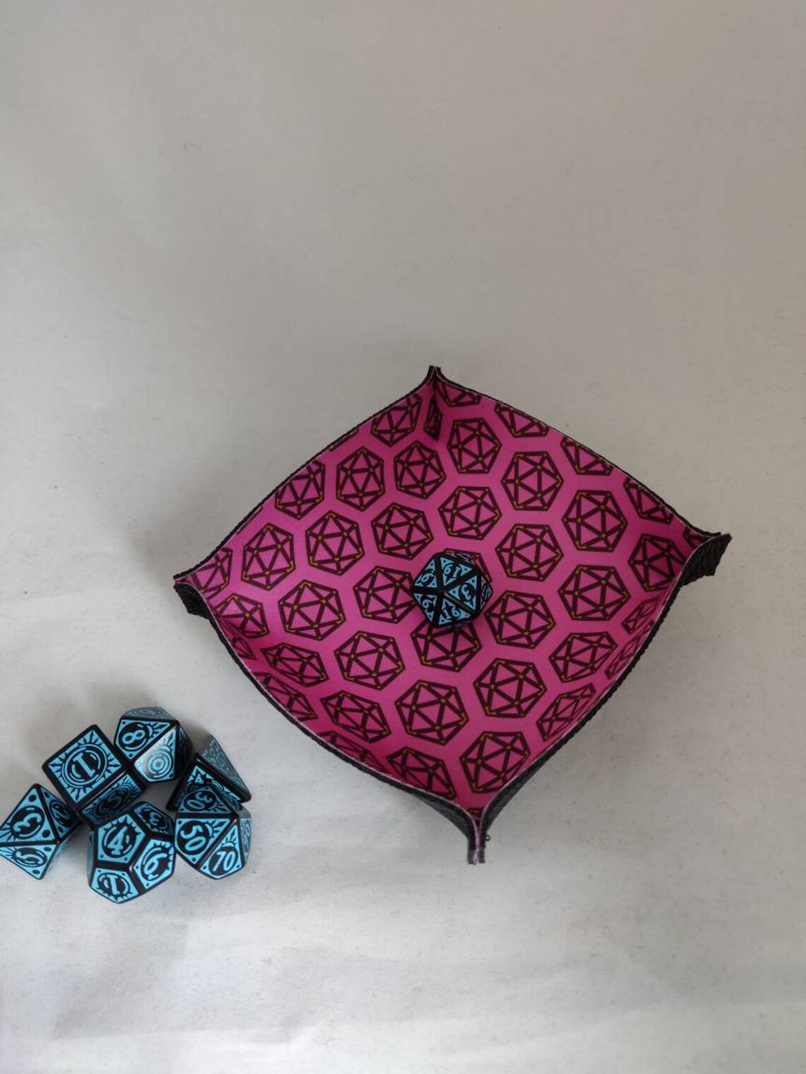 Dice Print Dice Bowl Soft Neoprene Dice Tray Rolling Bowl | Etsy