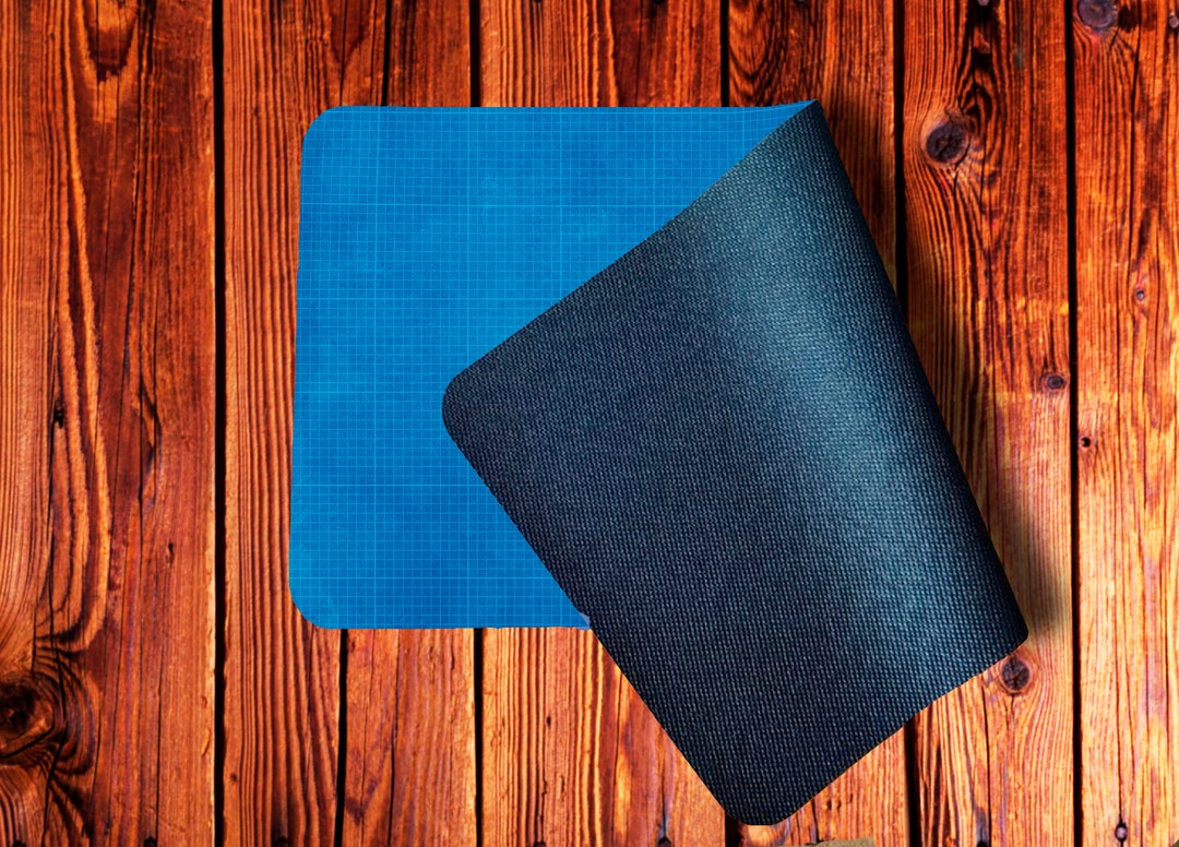 Blueprint Pattern Playmat, Printed Neoprene Card Table Mat for Tabletop ...