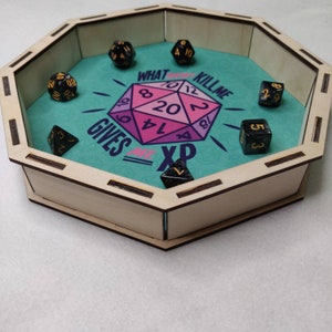 Octagon Dice Tray D20 XP Gaming Pattern D&D RPG Gaming Dice - Etsy