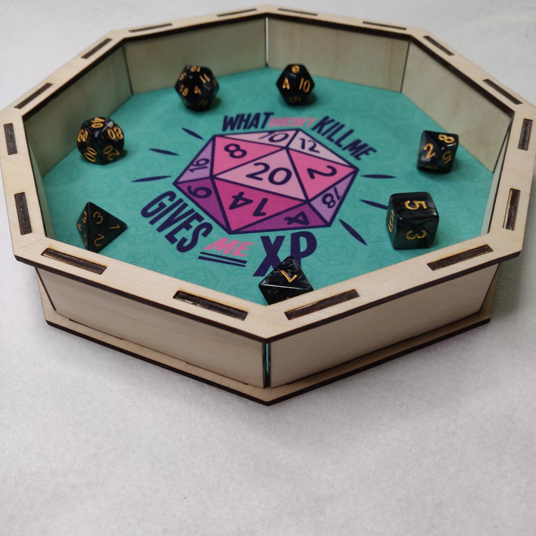 Octagon Dice Tray D20 XP Gaming Pattern D&D RPG Gaming Dice - Etsy UK