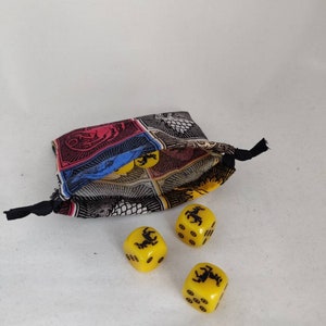 A Song of Ice and Fire Dice Pouch, Cotton Bag for Dice, Small Dice Bag ...