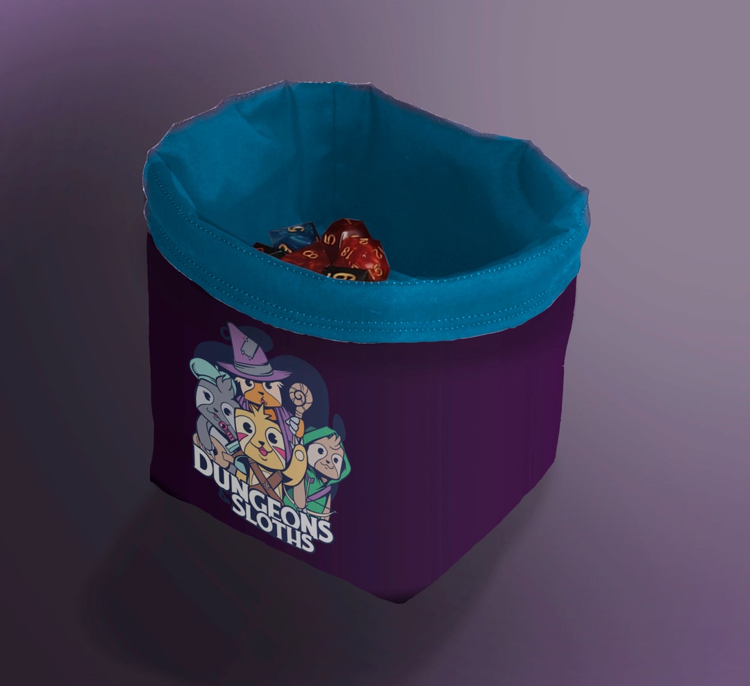 Sloth D&D Dice Bag, Dungeons and Sloths Bag of Holding, Treasure Nest ...