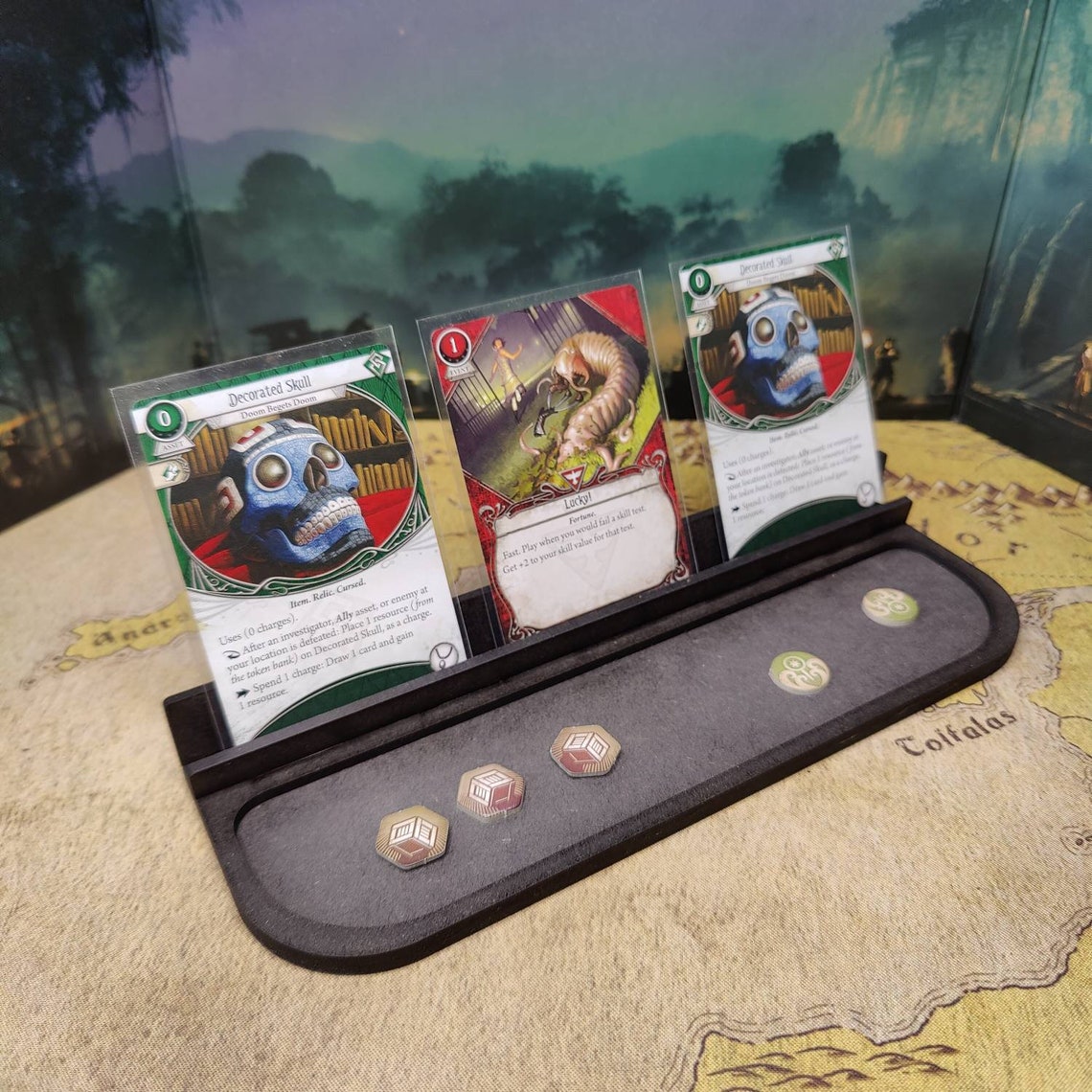 Board Game Card Holder With Tray Black Tabletop Gaming Card - Etsy UK