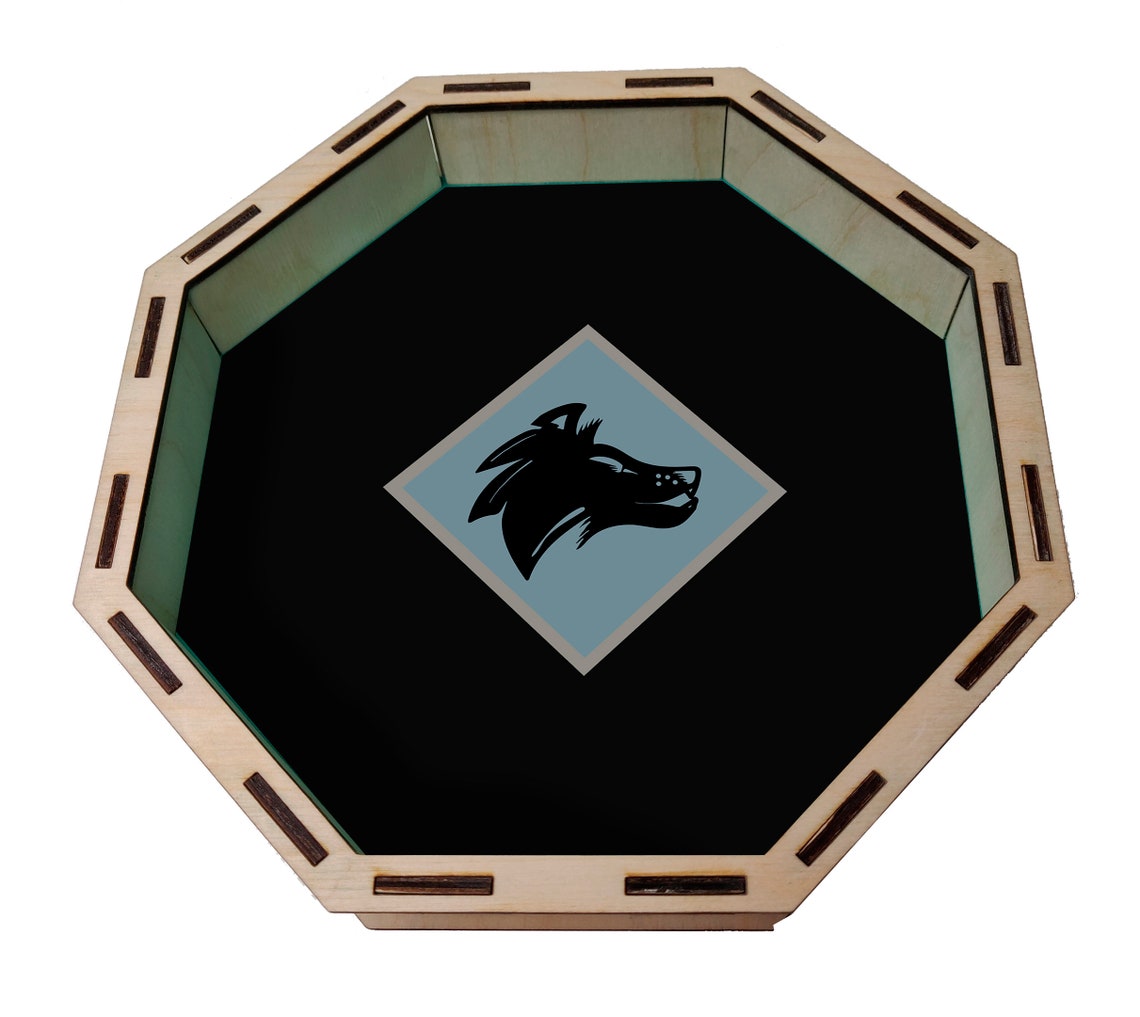 Wolf's Head Dice Tray Space Wolves Inspired Large Round | Etsy