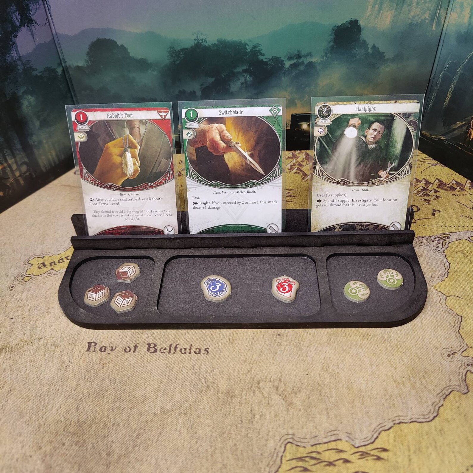 Board Game Card Holder With Tray Black Tabletop Gaming Card - Etsy UK