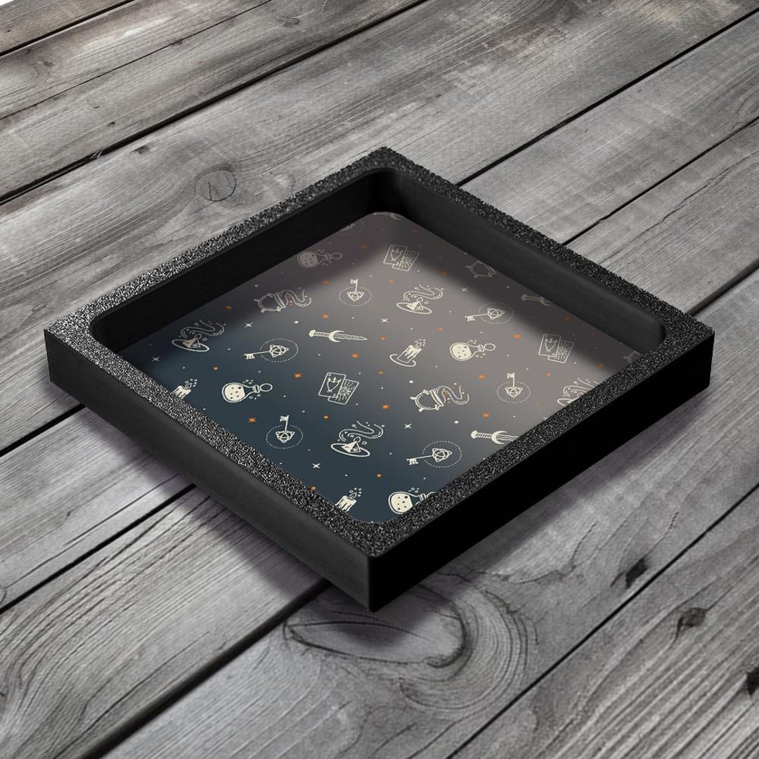 Gaming Dice Tray, Potion Pattern Rolling Tray for Tabletop Board Games ...