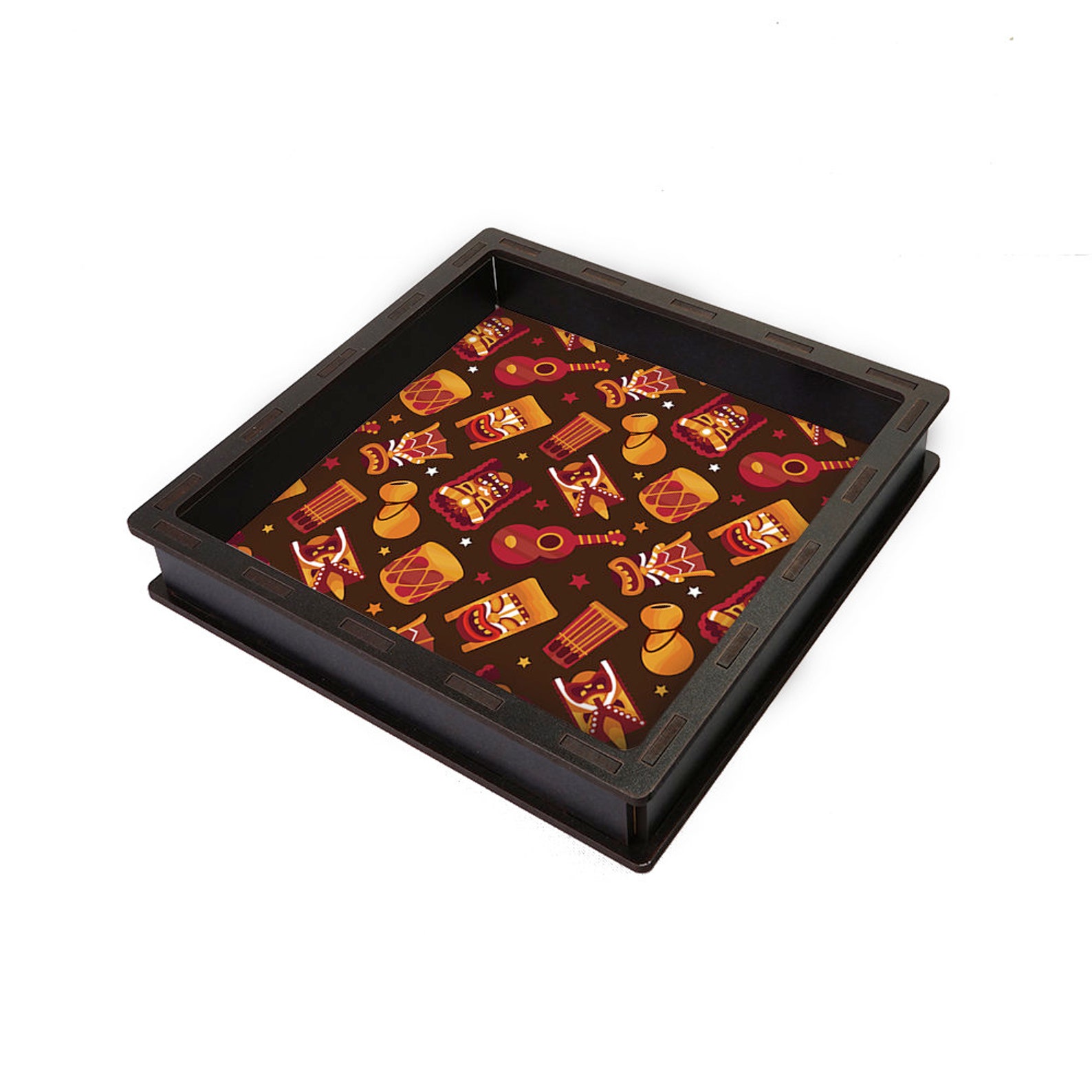 Tiki Tropical Dice Tray Island Pattern Gaming Dice Box Black - Etsy