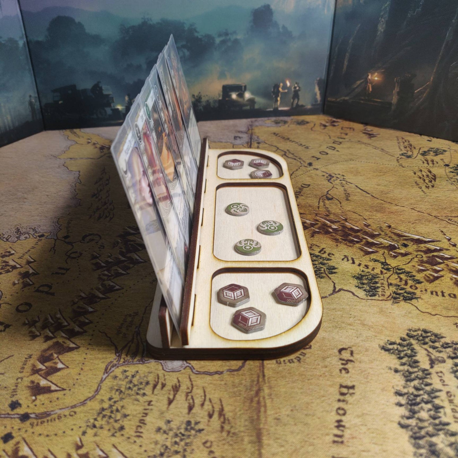 Board Game Card Holder Tabletop Gaming Card Rail Wooden - Etsy UK