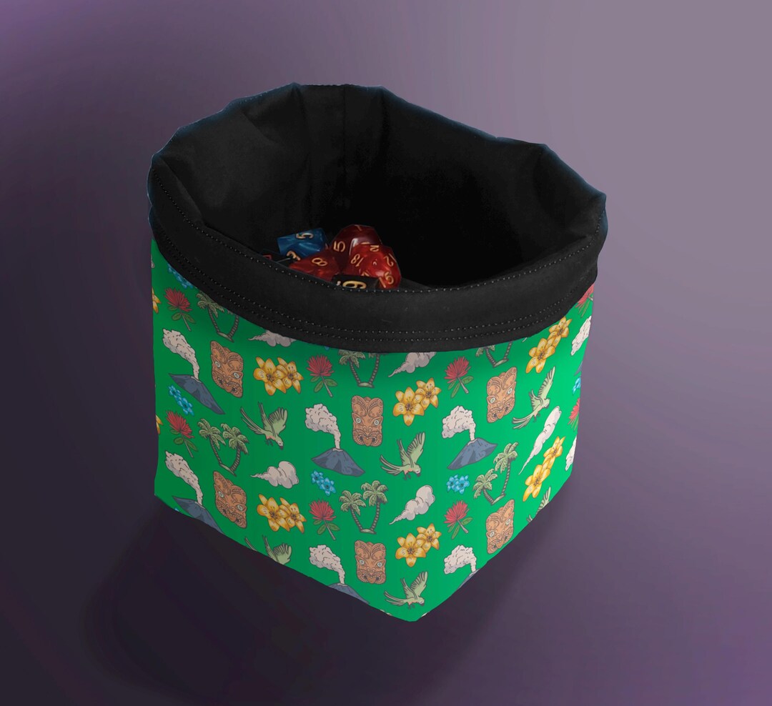 Volcano Island Dice Bag: Tabletop RPG Drawstring Pouch - Etsy