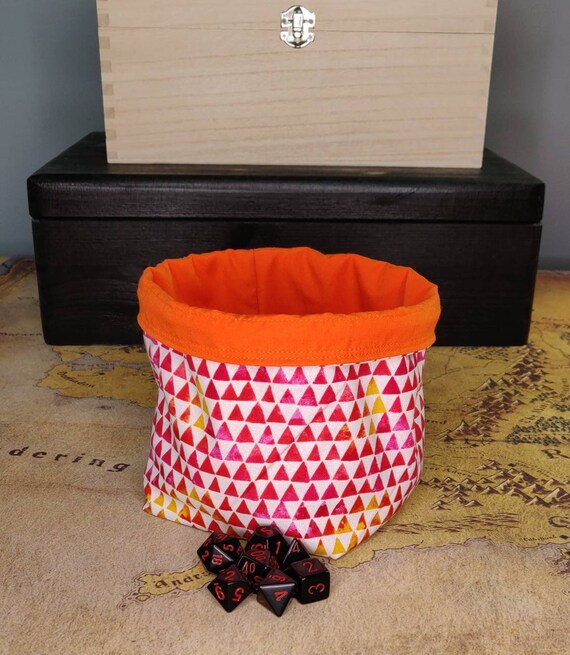 Triangle Print Dice Bag Square Tile Pouch Cotton | Etsy
