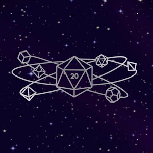 Octagon Dice Tray, Dice Orbit Solar System D&D Gaming Dice Box, Printed ...