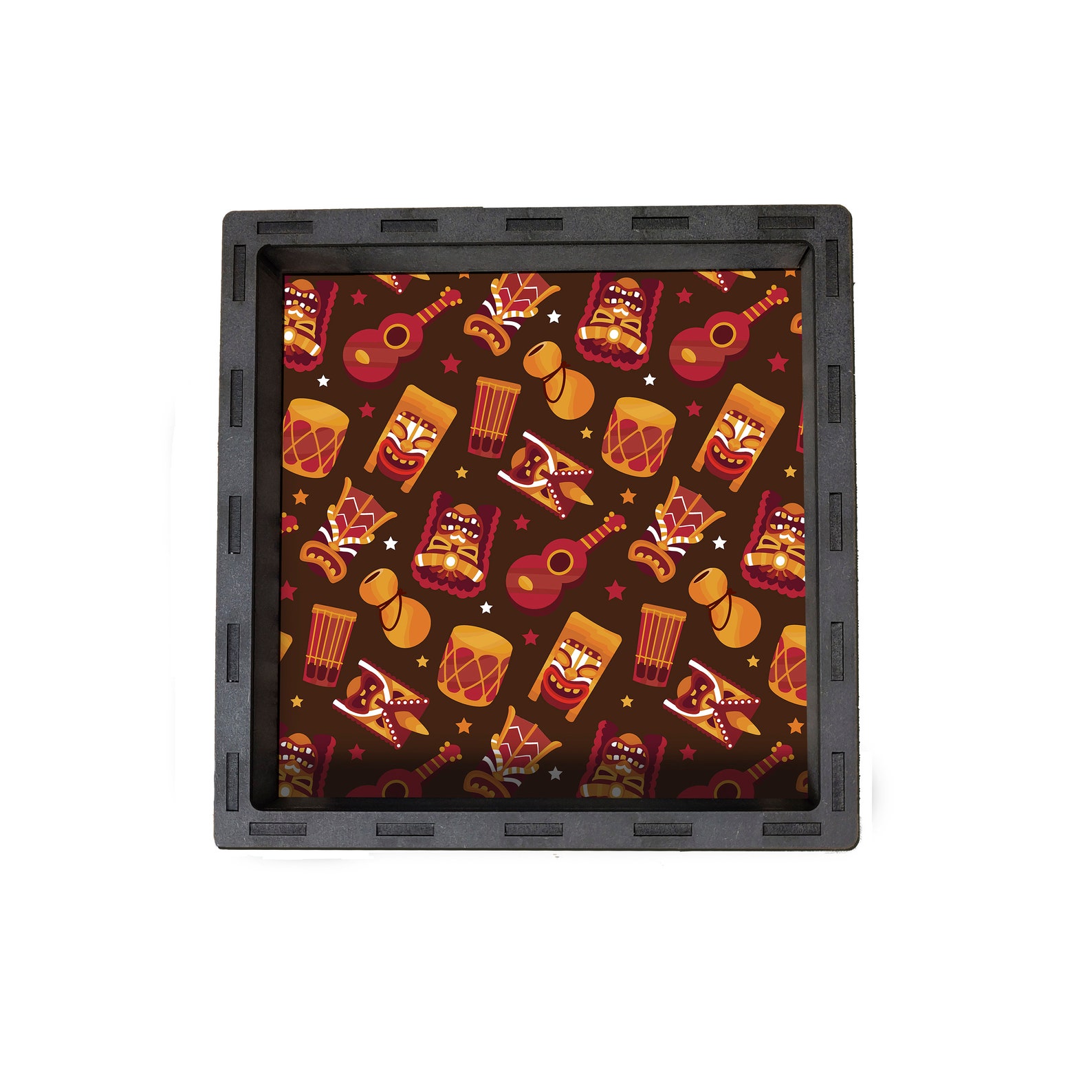 Tiki Tropical Dice Tray Island Pattern Gaming Dice Box Black | Etsy