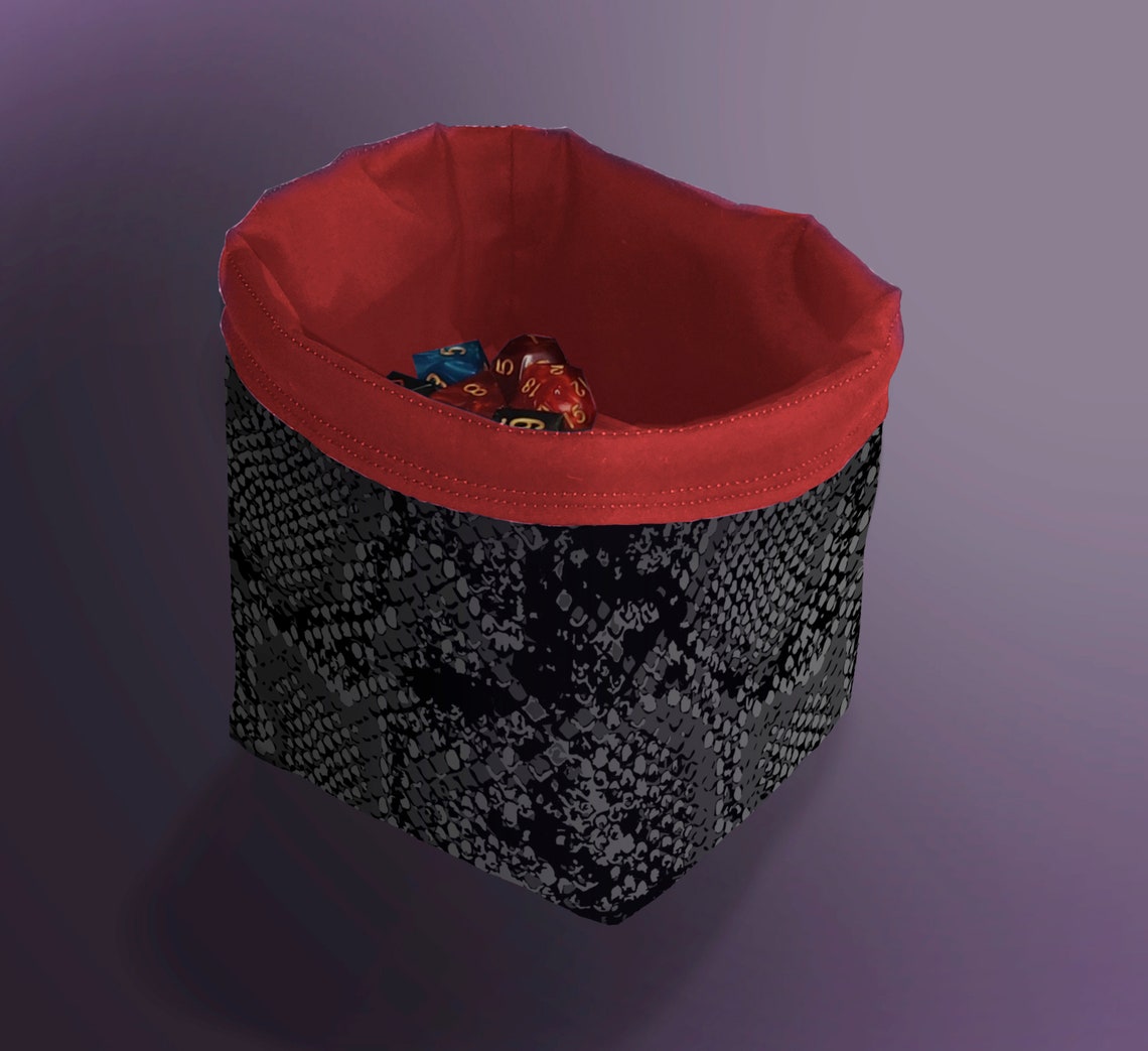 Snakeskin Effect Dice Bag Snake Storage Bag Animal Print | Etsy