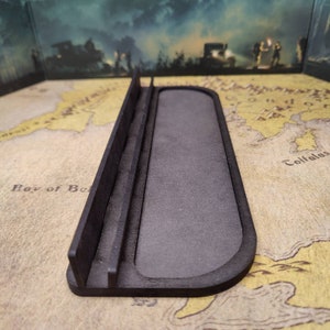 Board Game Card Holder With Tray, Black Tabletop Gaming Card Rail ...