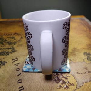 Dice Mug, D20 Mug, Matt Coated Coffee Mug, DM Tea Cup, D&D Mug, Games ...