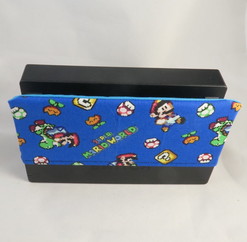 Super Mario Nintendo Switch Dock Cover Blue Dock Sock | Etsy UK