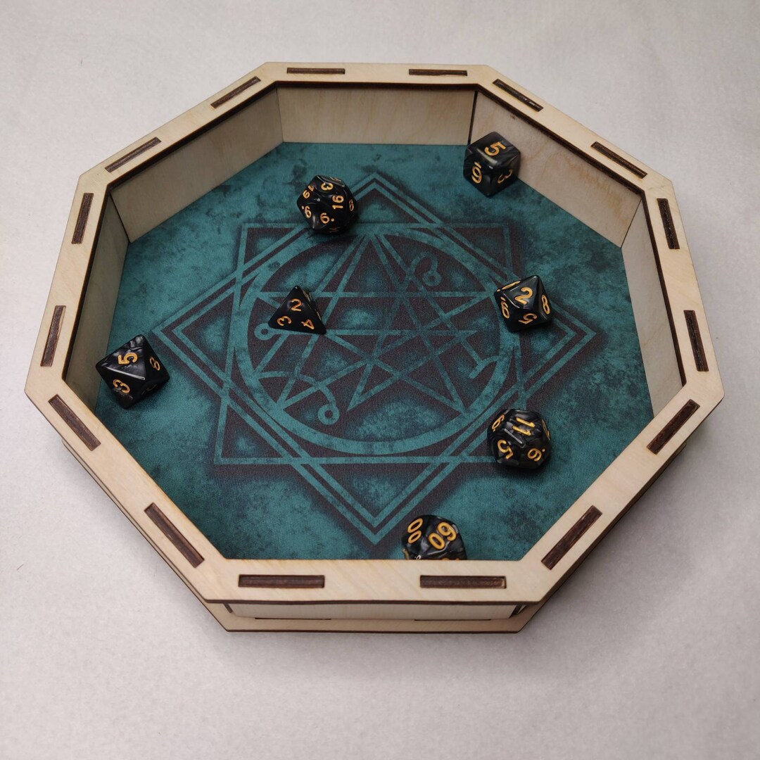 Octagon Lovecraft Themed Dice Tray Eldritch Horror Arkham D&D - Etsy
