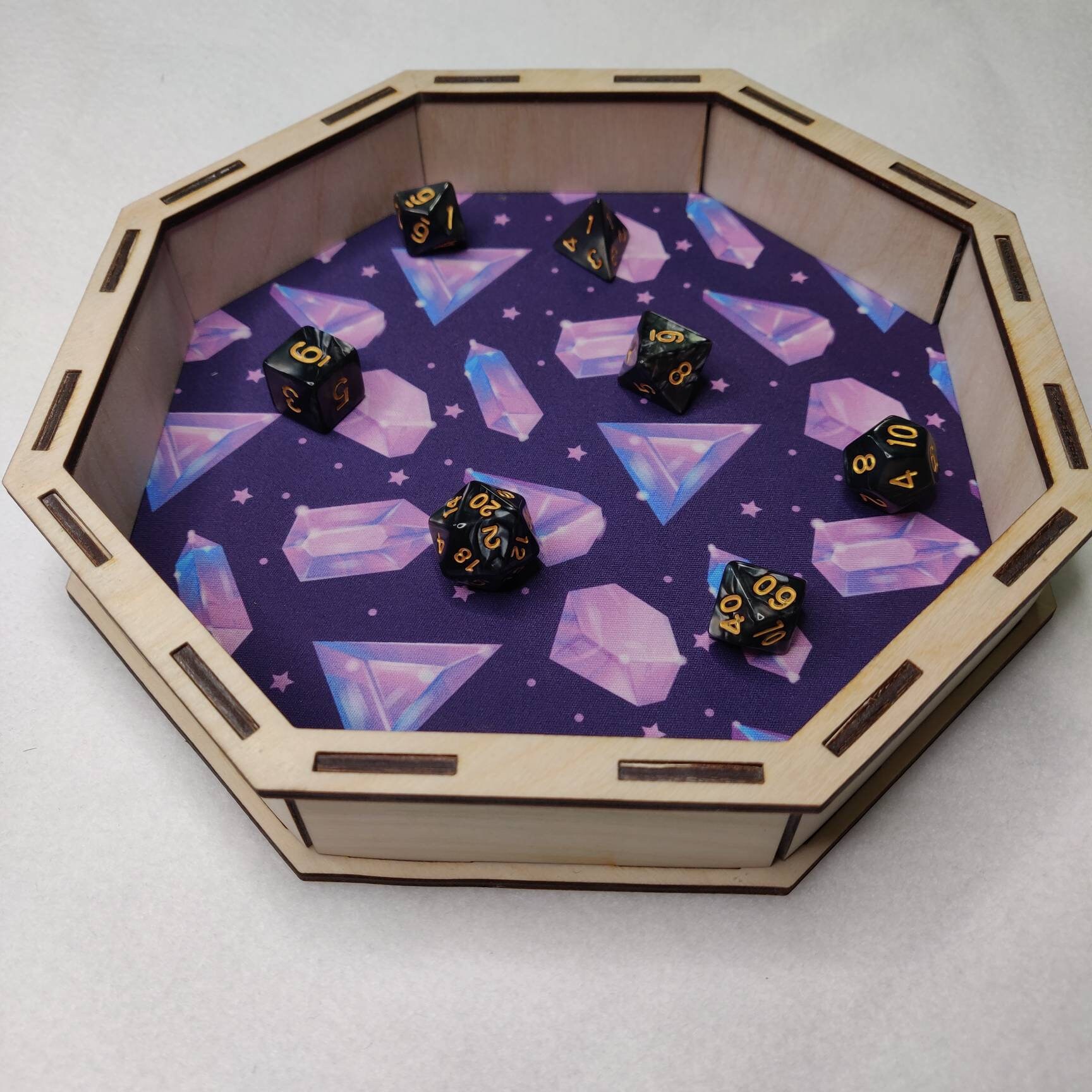 Octagon Dice Tray Crystal Shards Pattern D&D RPG Gaming Dice - Etsy UK