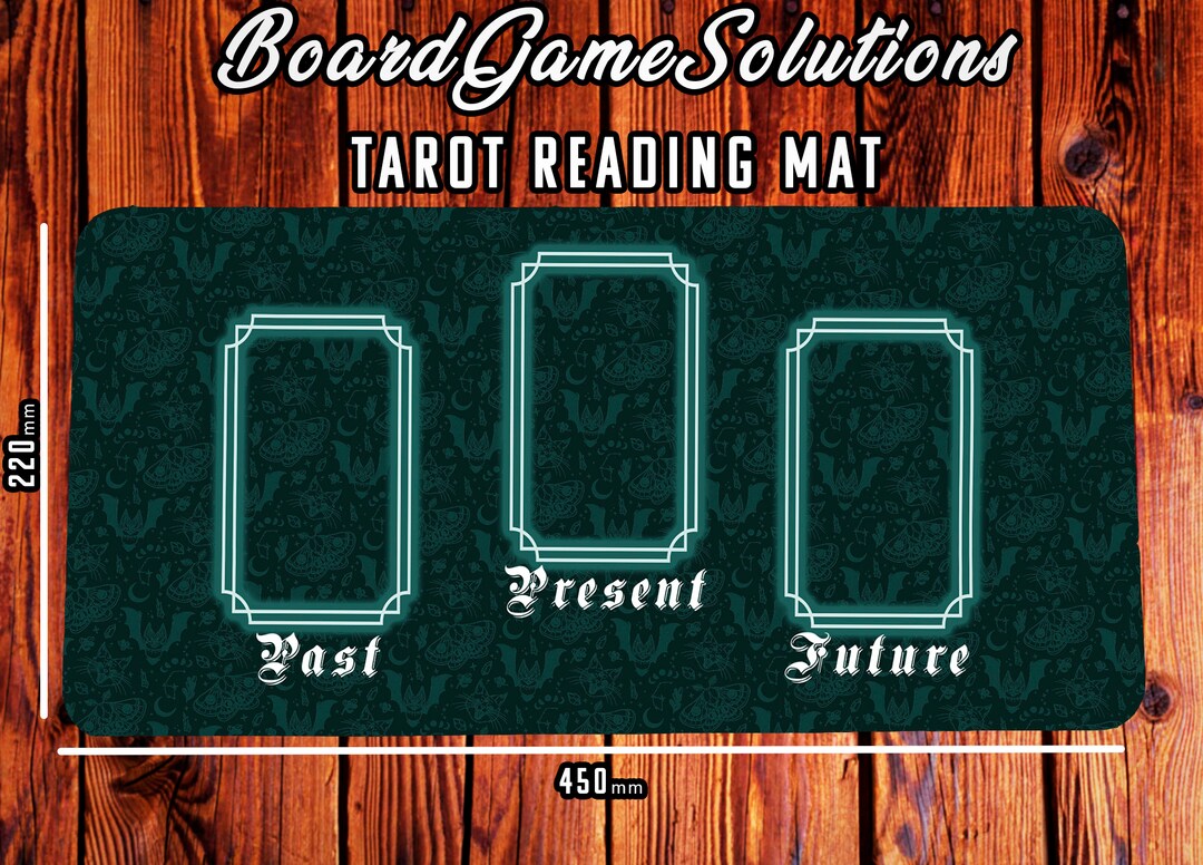 Green Tarot Card Mat, Patterned Cloth Mat for Tarot Card Readings ...