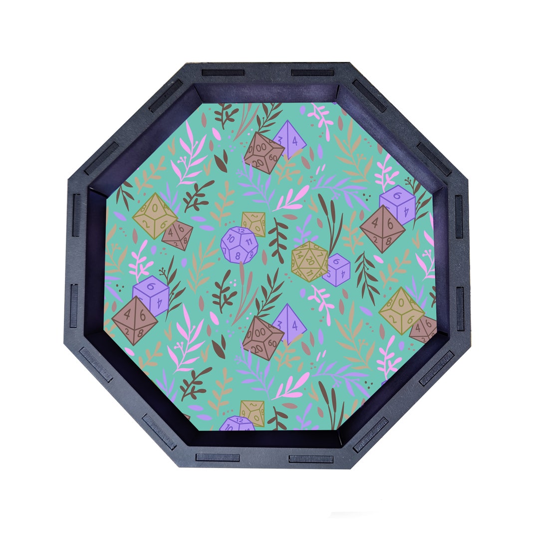 Pastel Dice Tray Octagon Dice Games Large Wooden Dice Tray - Etsy