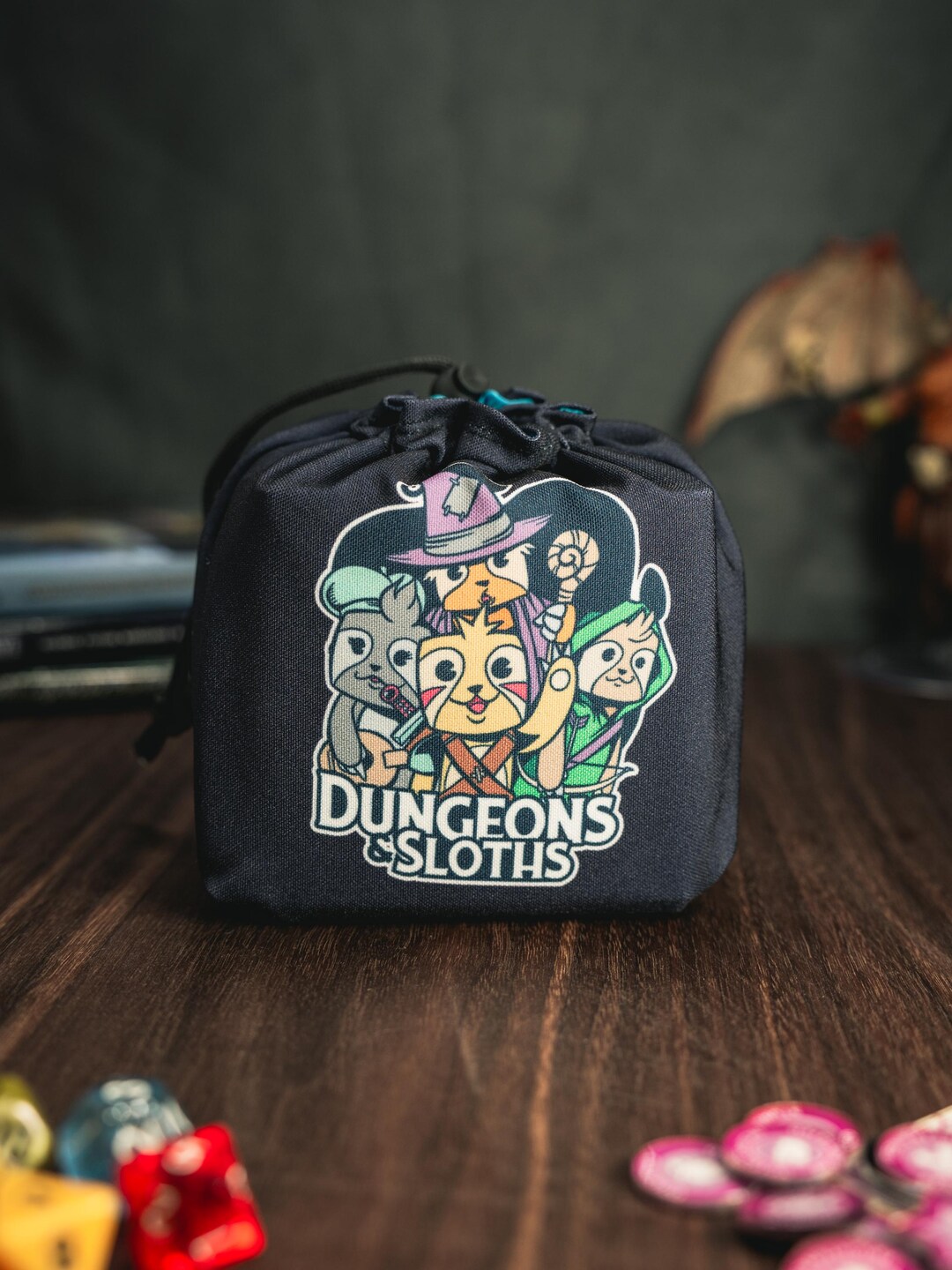 Sloth D&D Dice Bag: Dungeons and Sloths Drawstring Bag - Etsy UK