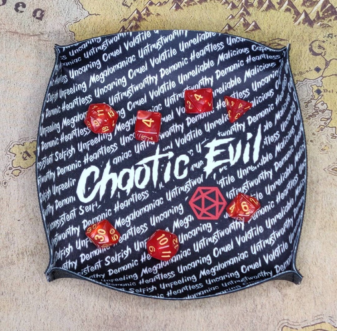 D&D Dice Bowl, Character Alignment Tray, Soft Neoprene Dice Tray ...
