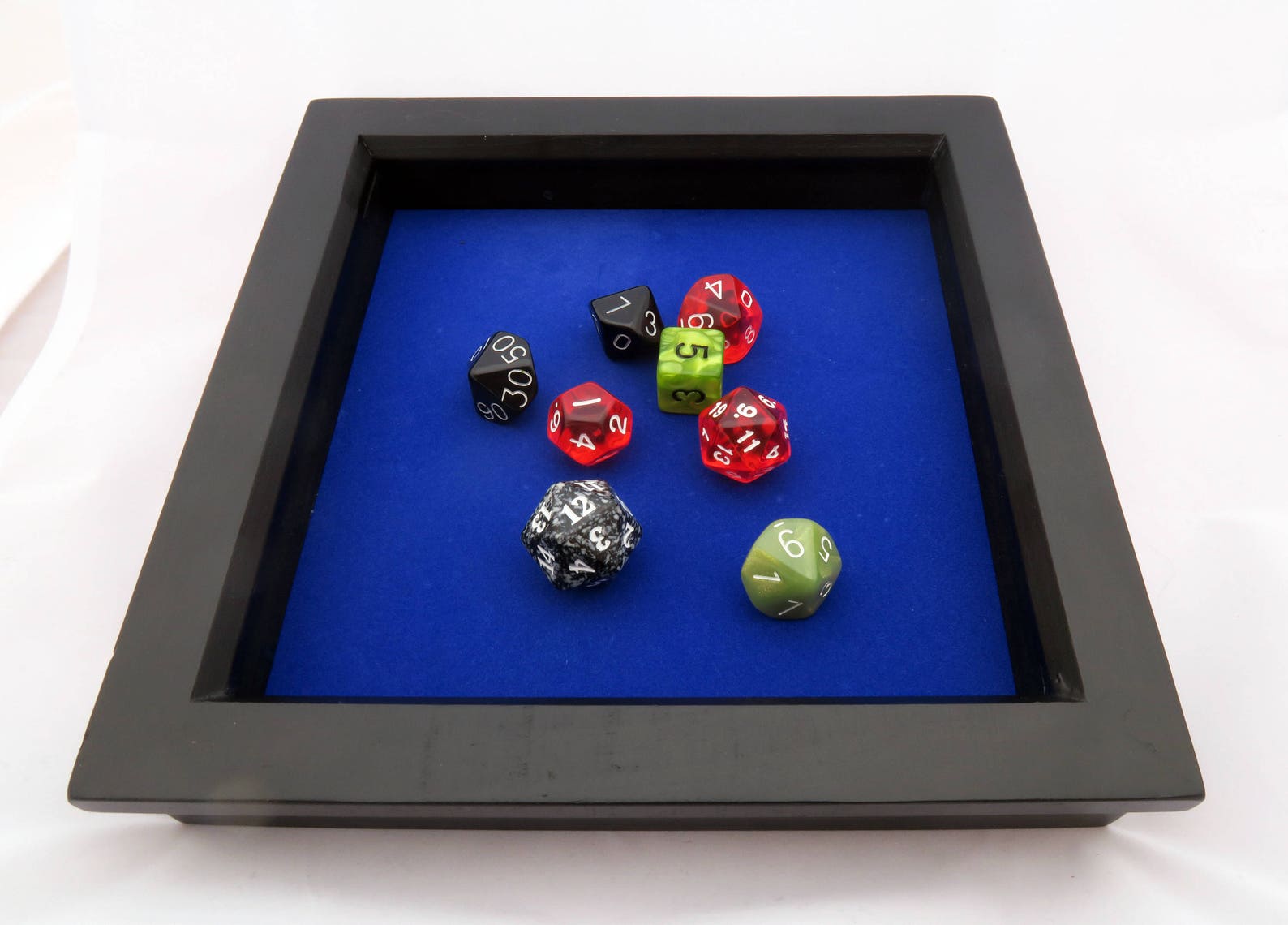 Handmade Wooden Dice Tray D&D RPG Gaming Dice Box Felt - Etsy