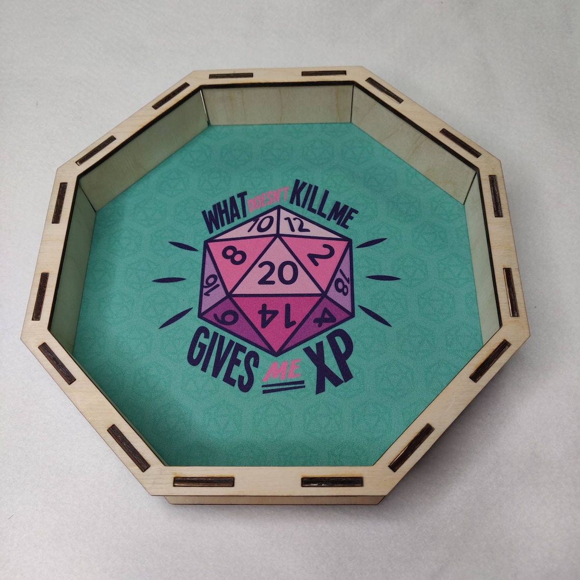 Octagon Dice Tray D20 XP Gaming Pattern D&D RPG Gaming Dice - Etsy UK