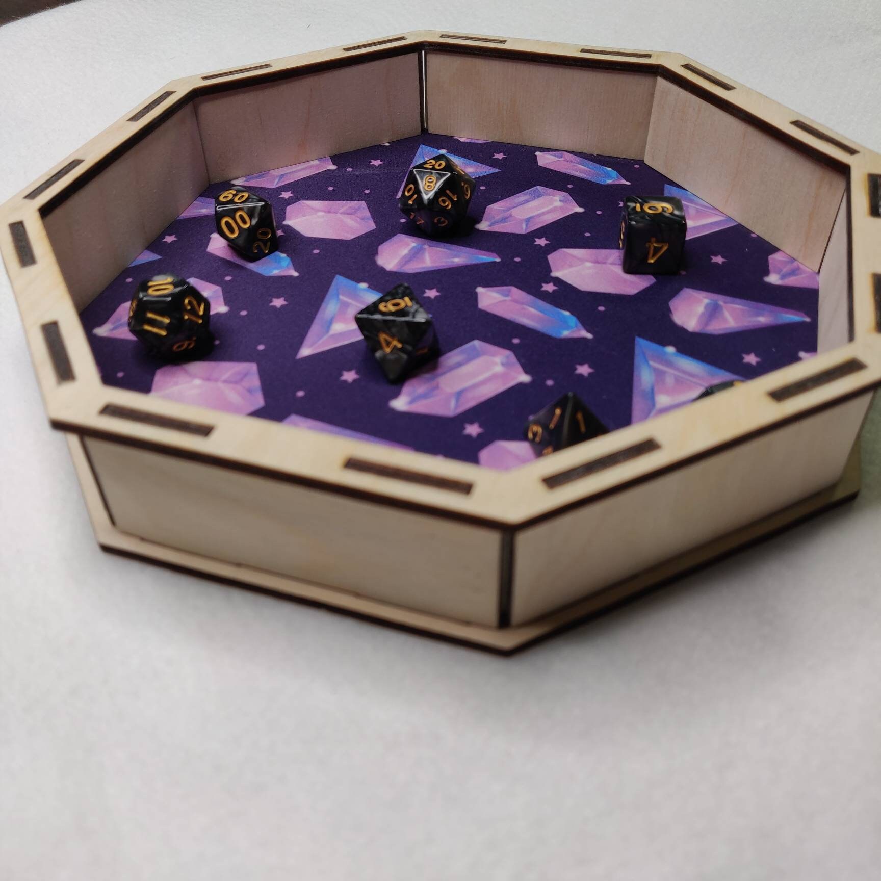Octagon Dice Tray Crystal Shards Pattern D&D RPG Gaming Dice - Etsy UK