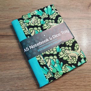Gaming Notebook With Built in Dice Tray, Fabric Covered Journal ...