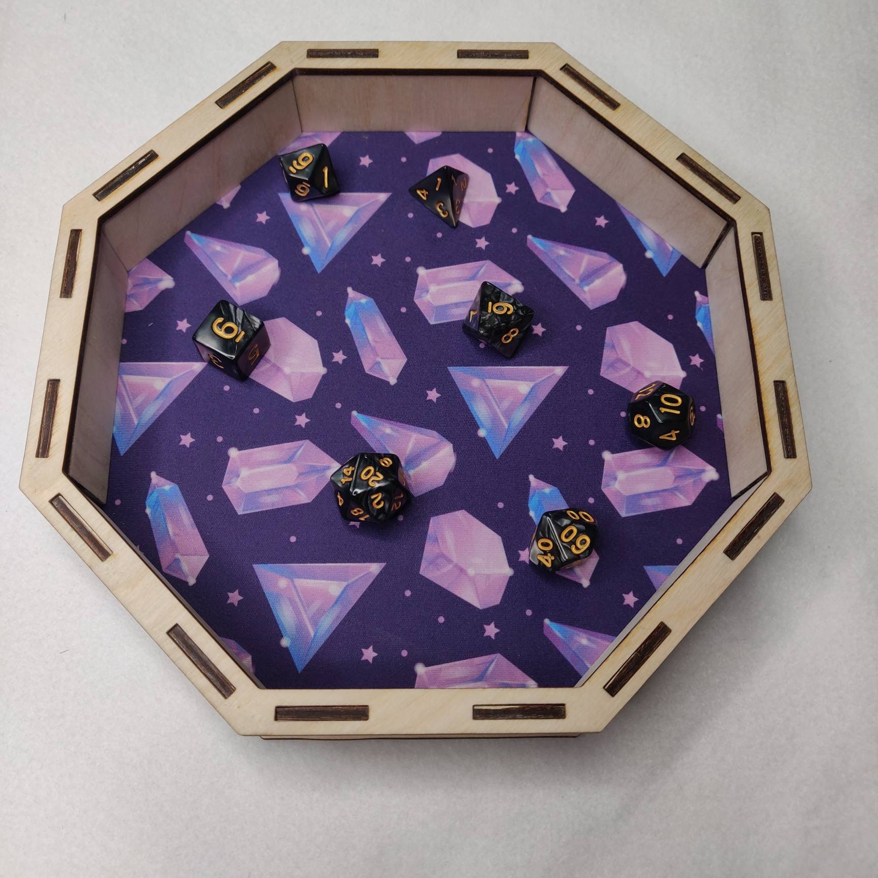 Octagon Dice Tray Crystal Shards Pattern D&D RPG Gaming Dice - Etsy UK