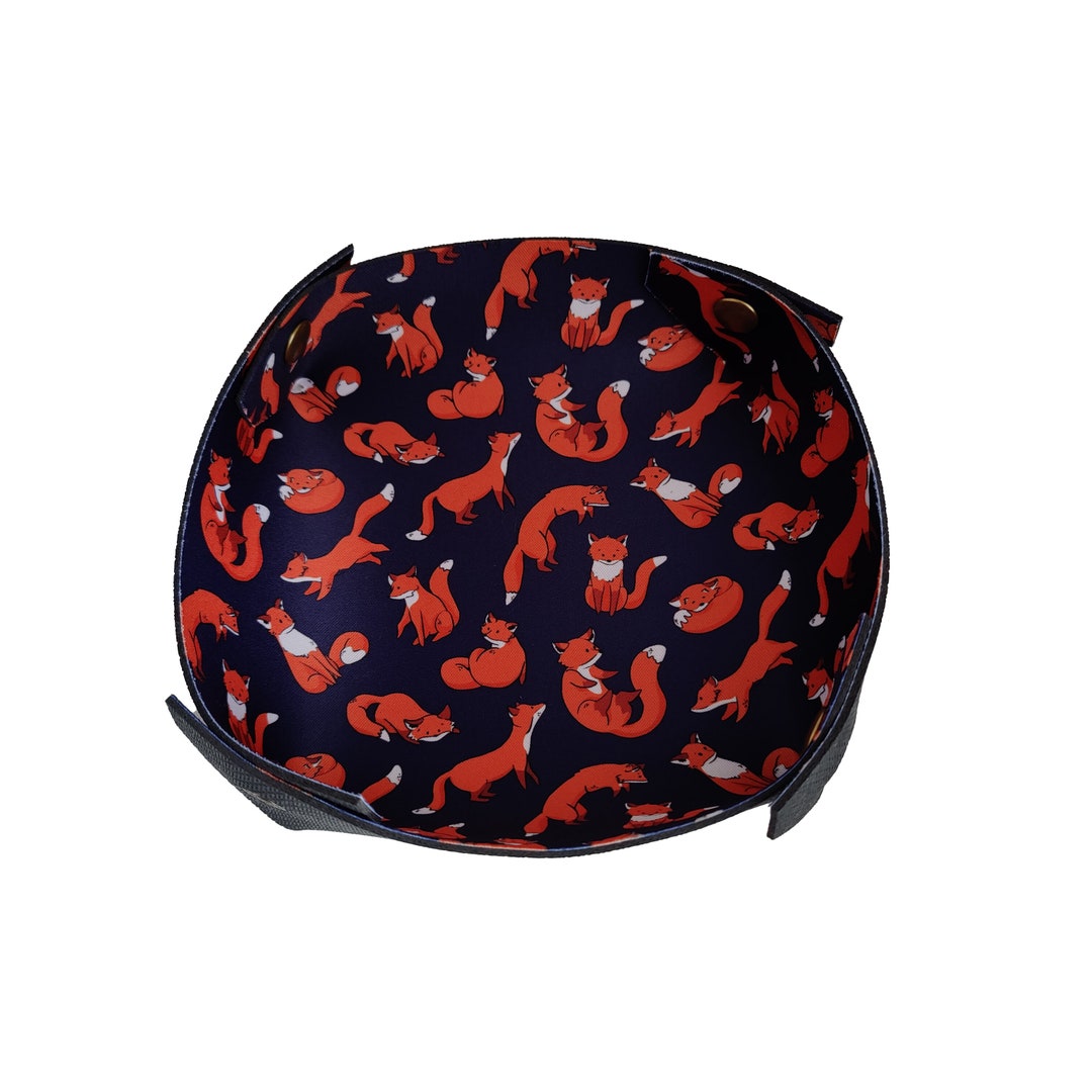 Fox Dice Tray, Soft Neoprene Dice Rolling Mat for D&D, Fold-able ...
