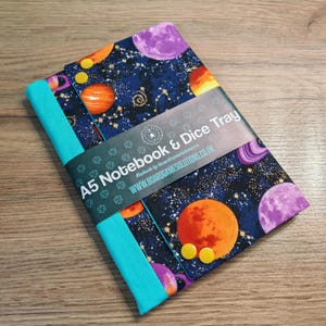 Gaming Notebook With Built in Dice Tray, Fabric Covered Journal ...
