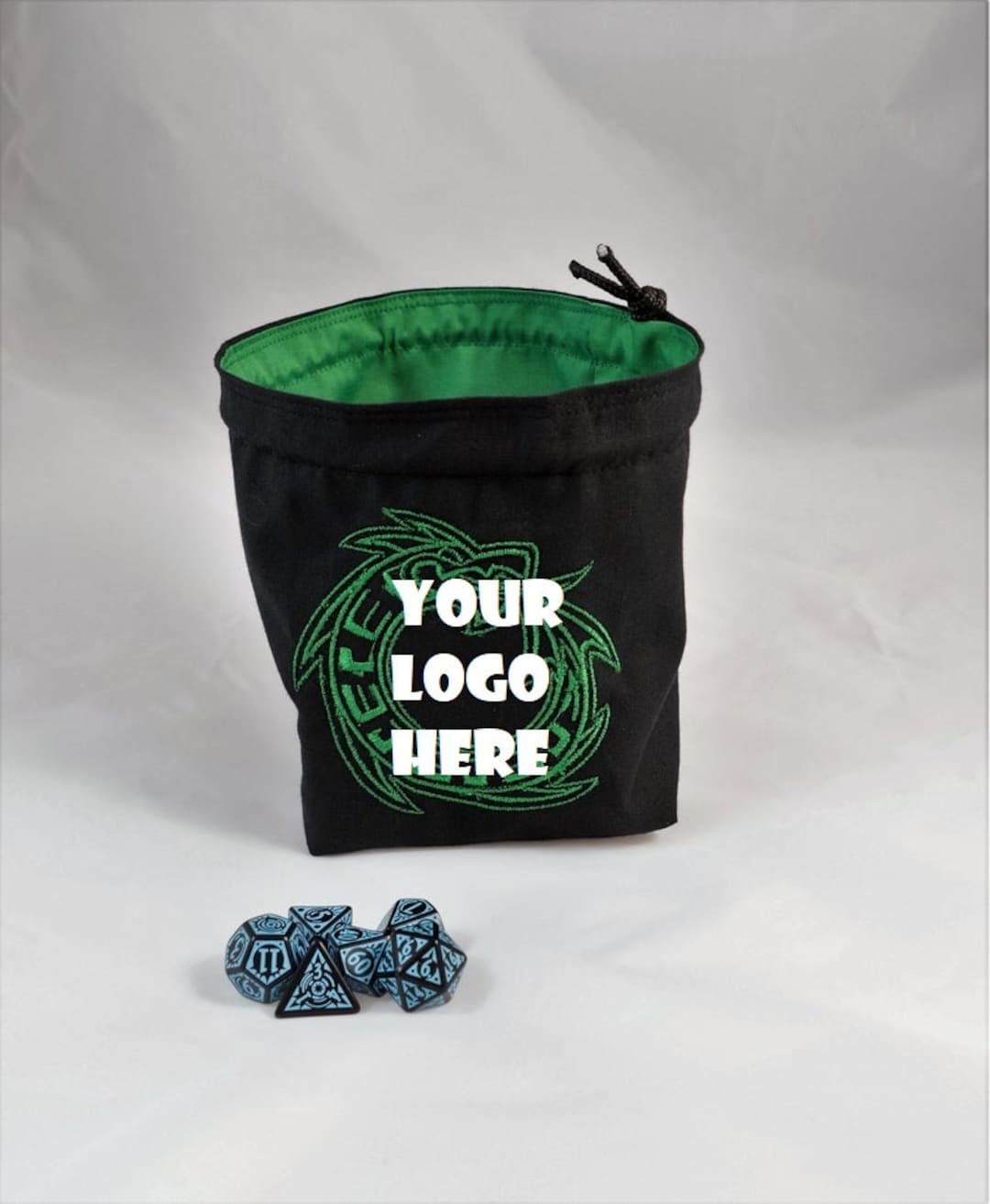 Custom Logo Dice Bag - D&D Dice Bag - Meeple Bag - Tile Pouch ...