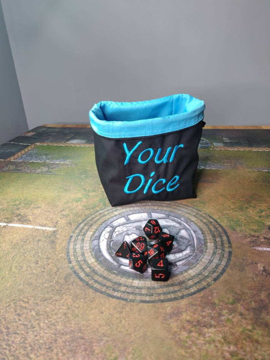 Personalized Dice Bag Your Name on a D&D Dice Bag Meeple | Etsy