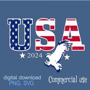 USA Flag 2024 Svg & PNG Files - Etsy