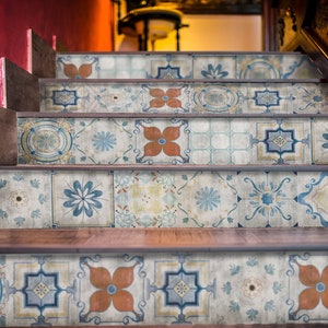 Spanish Tile Sticker Assorted Pack- Bath Kitchen Tile Artistic Bohemian ...