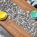 Vinyl Table Runner, Tableware, PVC Table Runner, Black and White, Vinyl ...