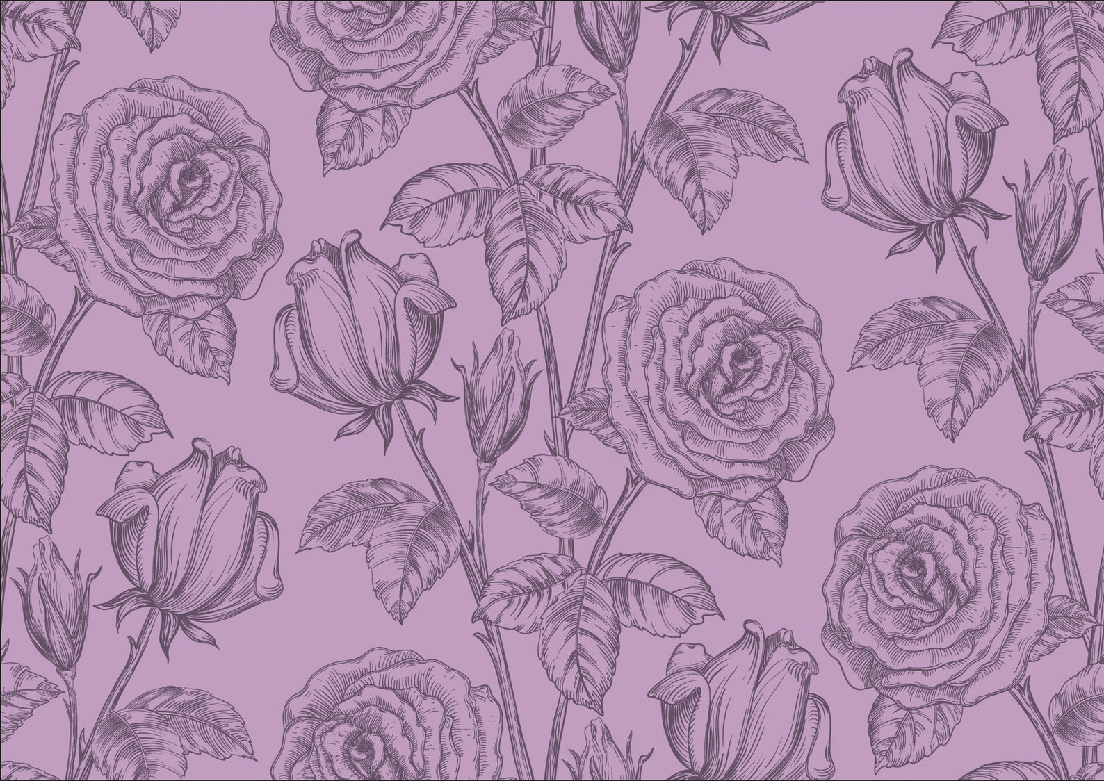 Vintage Purple Rose Wallpaper Large Floral Wall Decals Baby - Etsy